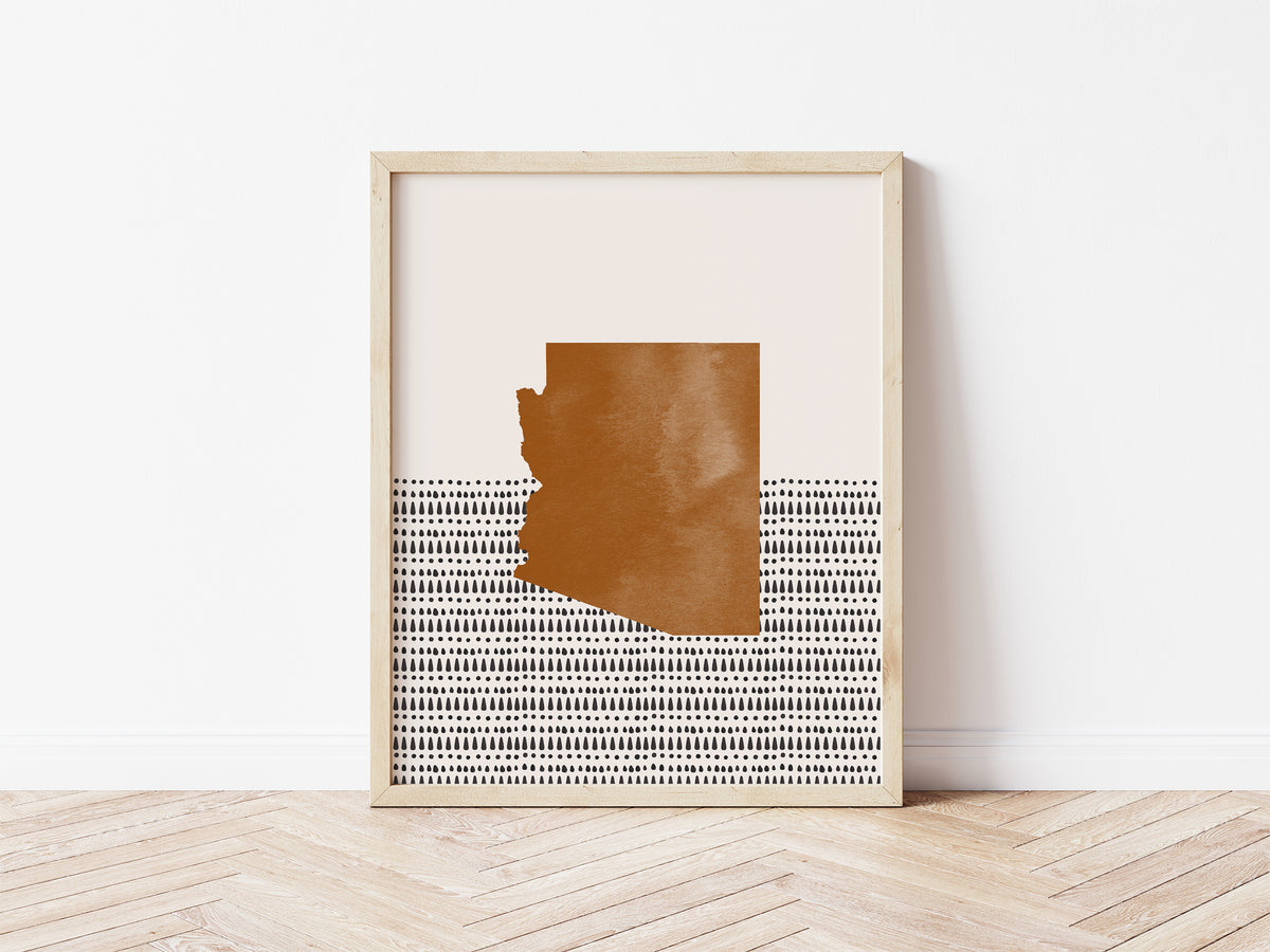 Arizona Boho Wall Art Map – Maps By Paige