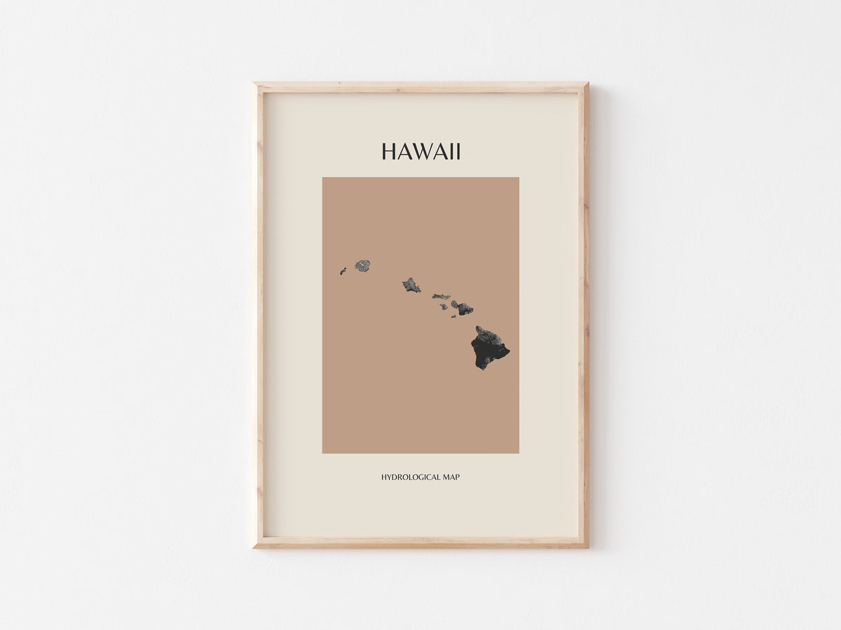 Hawaii Mid-Century Modern Hydrological Map – Maps By Paige